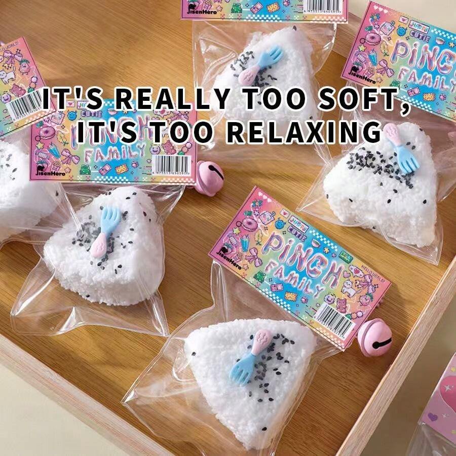 Muddy Sesame Triangle Onigiri Squeeze Stress Relief Toys, Unbreakable ...