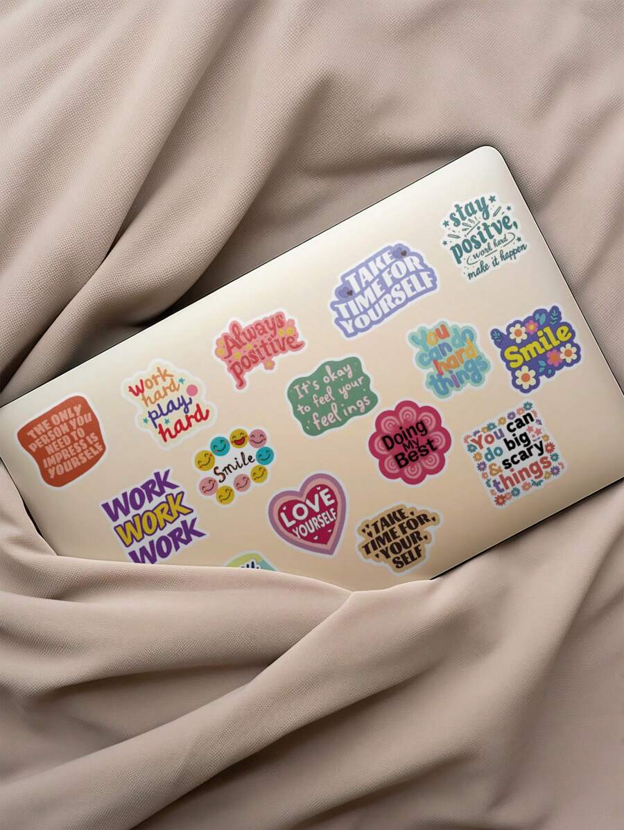 50pcs Positive Affirmation Colorful Graffiti Stickers Waterproof PVC ...
