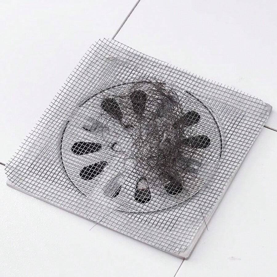 Disposable Drain Cover Mesh Pad, Bathroom Sink Hair Drain Catcher ...