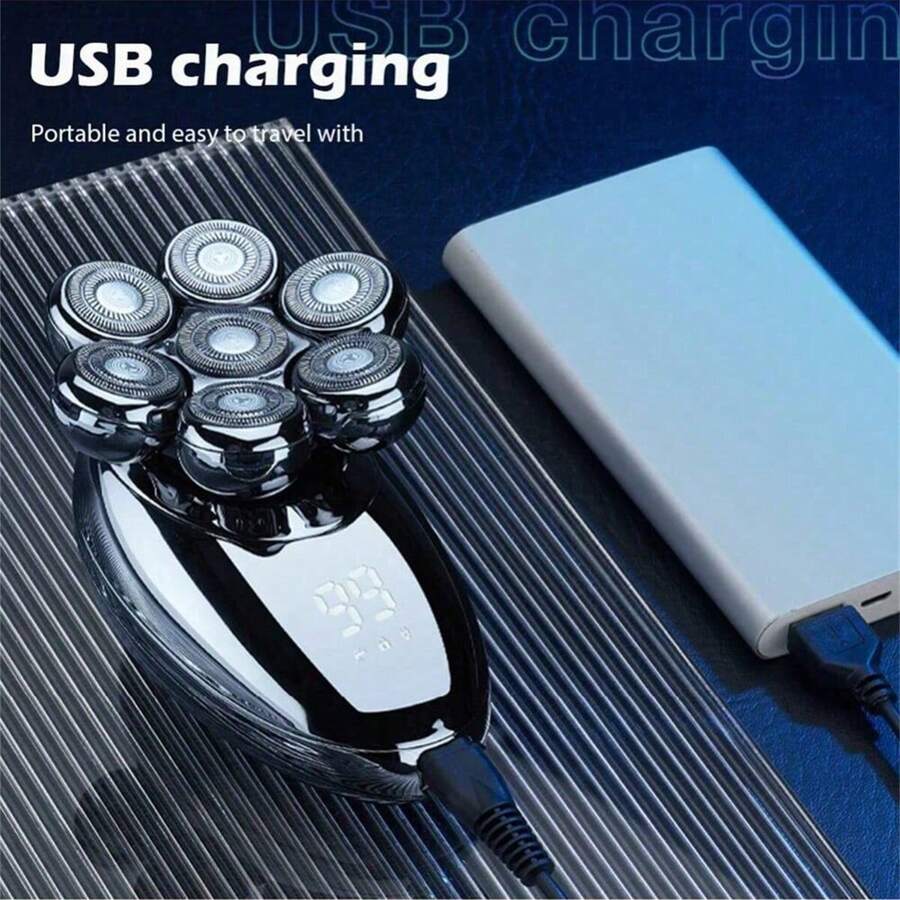 メンズ 電気シェーバー 防水 5in1 7Dフローティングヘッド LEDディスプレイ付き | #SHEINfashionweek