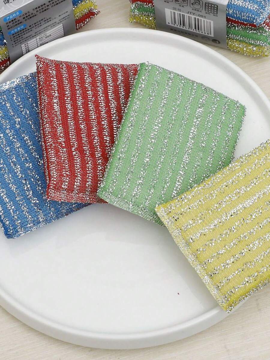 4pcs, Pinstripe Washing King, Washing Sponge Block, Kitchen Washing ...
