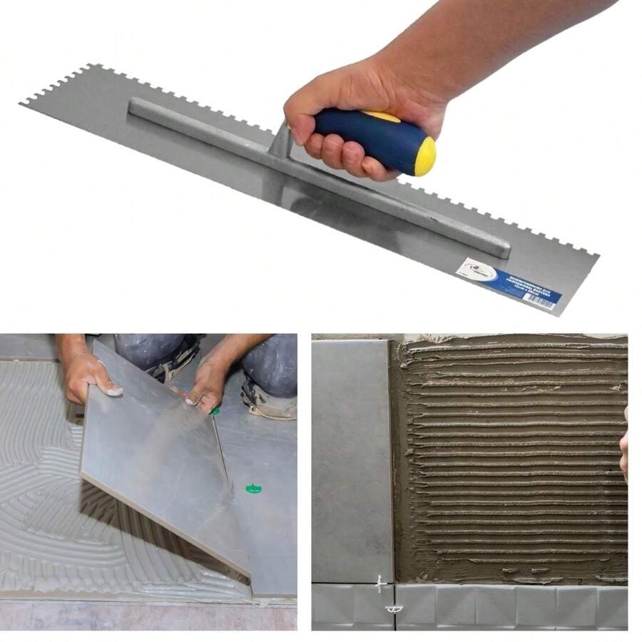 Large Trowel 48 X 12cm Steel With 6mm Notches Professional | SHEIN ...