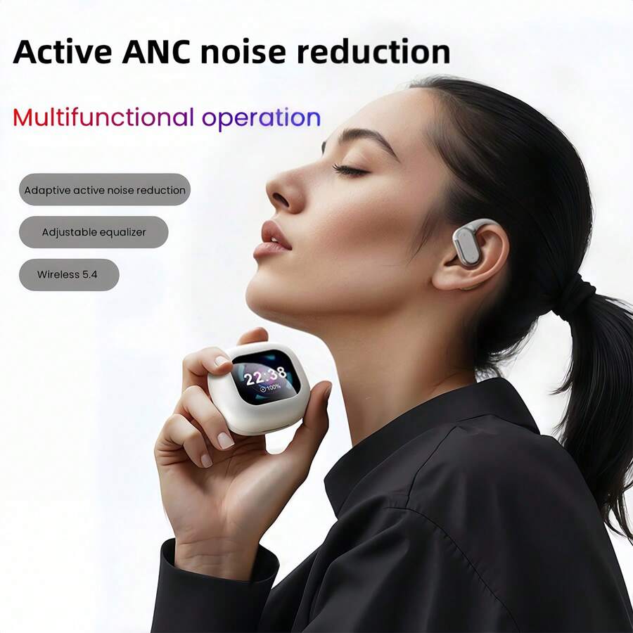 5.4 Wireless Headphones, True Wireless Open Ear Earbuds With Touch ...