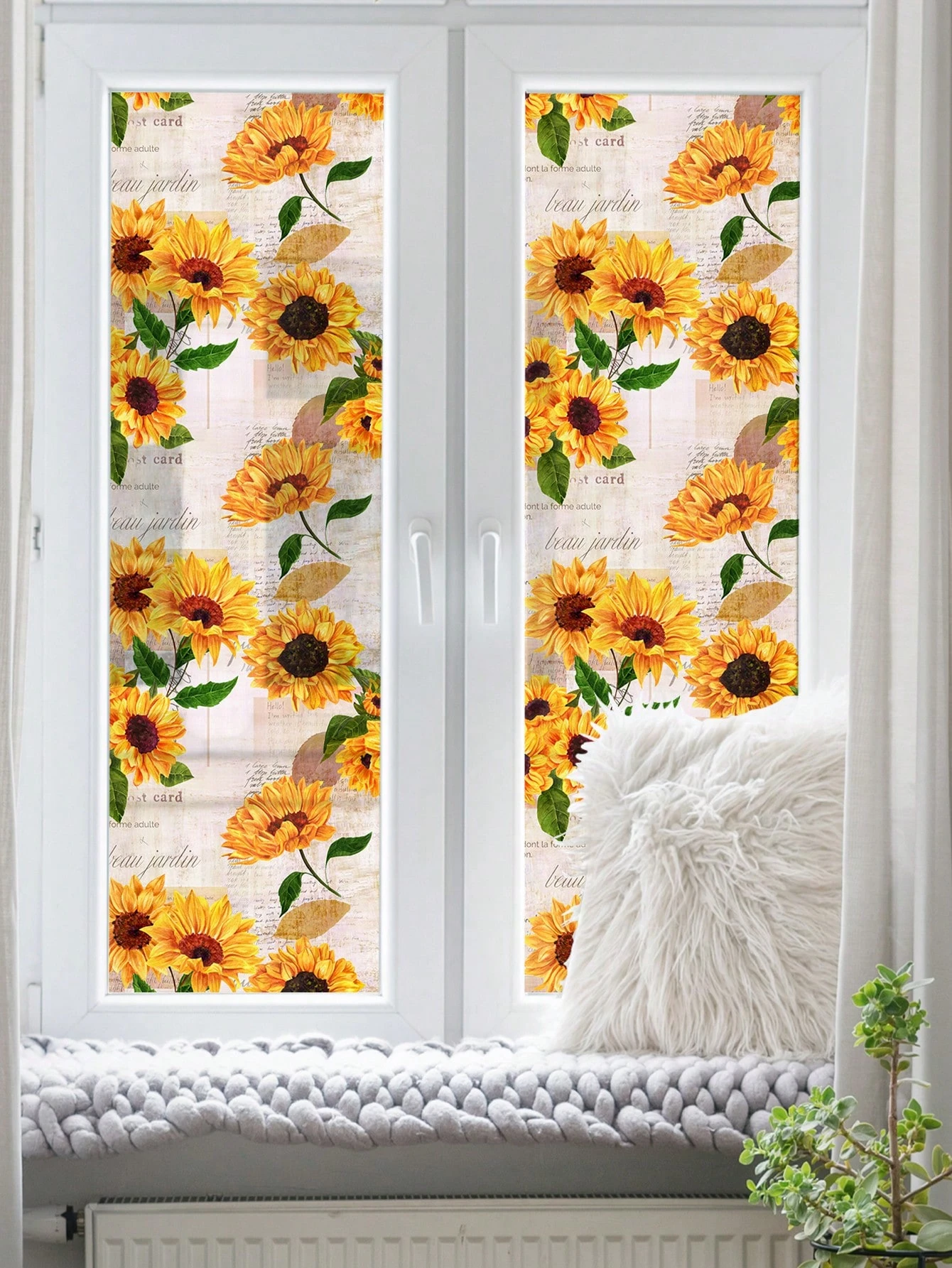 1 Roll Colored Fish Scale Printed Static Cling Window Film, Self ...