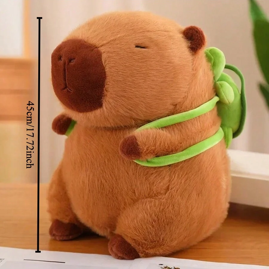 45CM A Very Cute And Interesting Capybara. A Capybara With A Turtle On ...