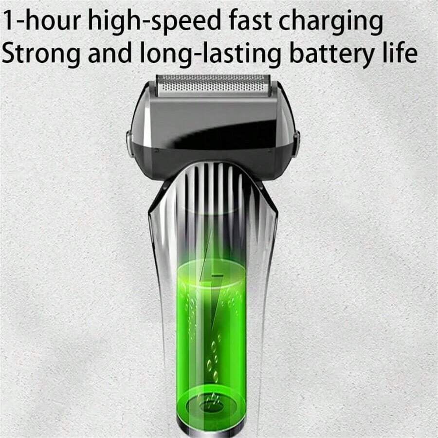 New Men Razor Waterproof Rechargeable Shaver LED Professional Beard ...