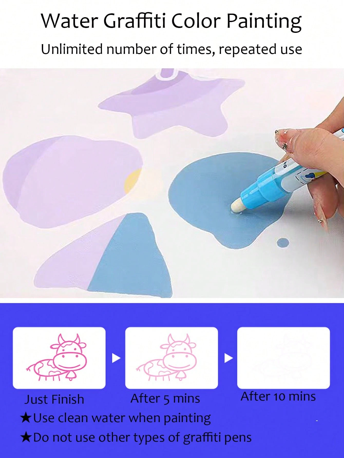 Magic Water Canvas Zoo&Vegetable Series With Free Pens Board ...