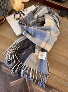1pc Women's Fashion Korean Plaid Scarf, Autumn And Winter Warm Fashion ...