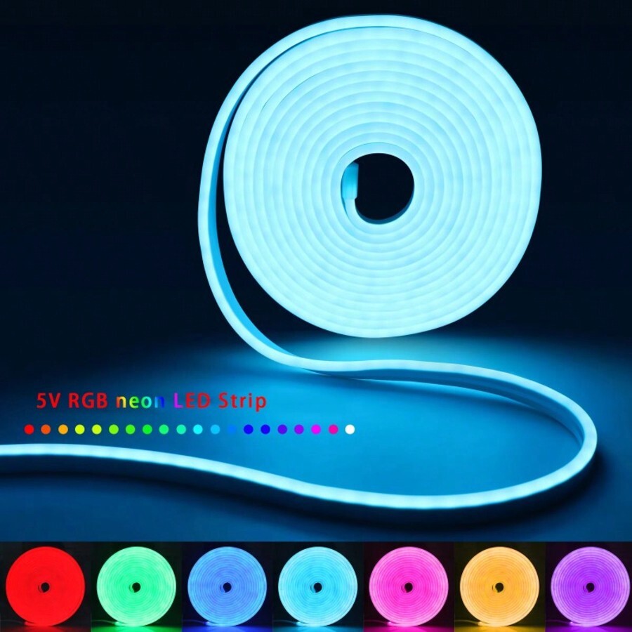 Bandes lumineuses au néon LED RVB, synchronisation musicale et contrôlées par application ...