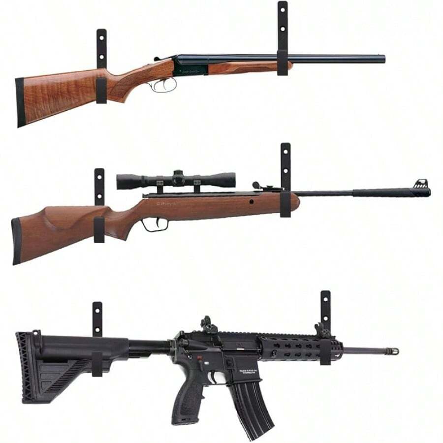 Horizontal Metal Gun Rack And Shotgun Hooks Rifle Hangers Store Rifle ...
