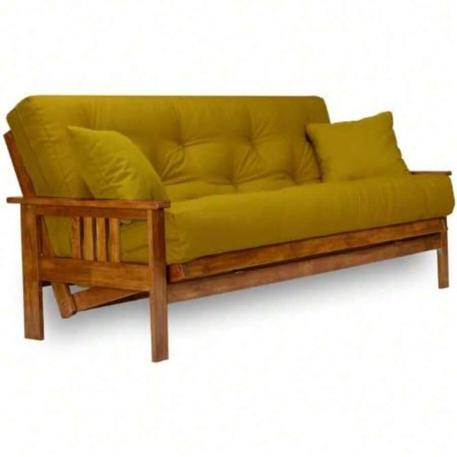 Stanford Wood Futon Frame - Queen Size (Frame Only): Elegantly ...