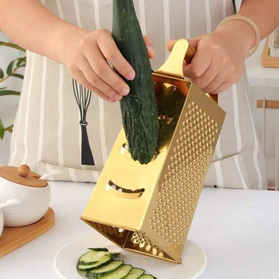 Gold Stainless Steel Grater Kitchen Vegetable Fruit Slicer Potato Peel ...
