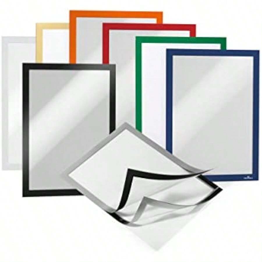 A4 Size White Self-Adhes Magnetic Frame | Pack Of 10 Durable Magnetic ...