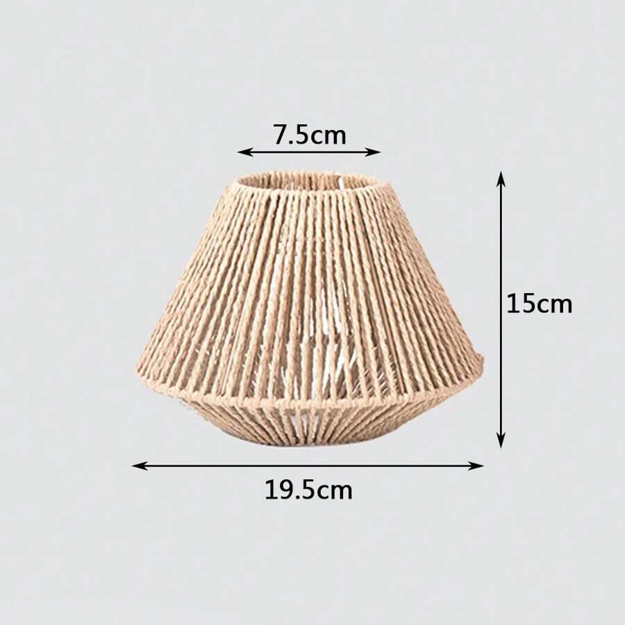 1pc Rattan Lamp Geometric Shade Light Cover Chandelier Hanging Wicker ...