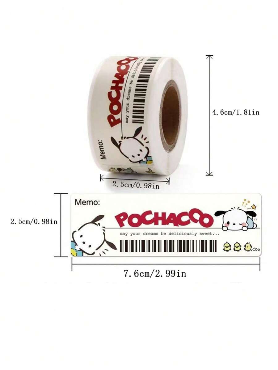 Sanrio 1PC Sanrio Long Strip Ticket Wind Sealing Stickers 120 Stickers ...