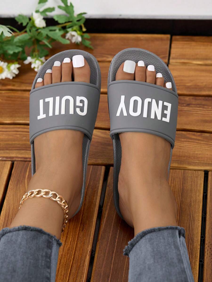 2025 New Fashion Slippers For Women, Versatile Casual Rubber Sole Anti ...