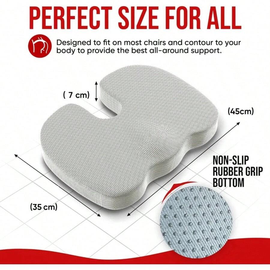 Ergonomic Memory Cotton Office Cushion Hemorrhoid Cushion Chair Cushion Sedentary Artifact ...
