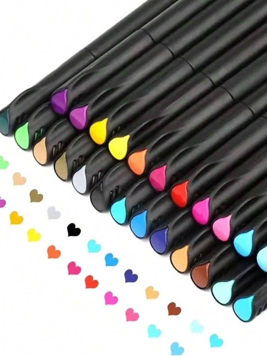 24pcs/Set Colorful Pens, Suitable For Notebooks, Fine Tip Pens, Fine ...
