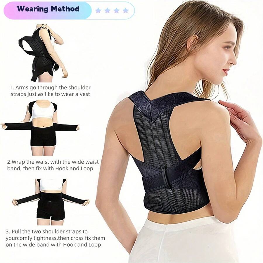 1pc ComfortFit Posture Corrector For Men & Women - Adjustable ...