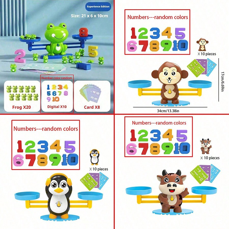 Montessori Math Toy Monkey Balance Baby Montessori Educational Games ...