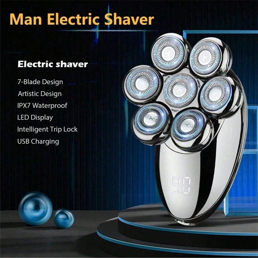 Men's Electric Shaver Waterproof Five In One 7D Floating Shaving Head ...
