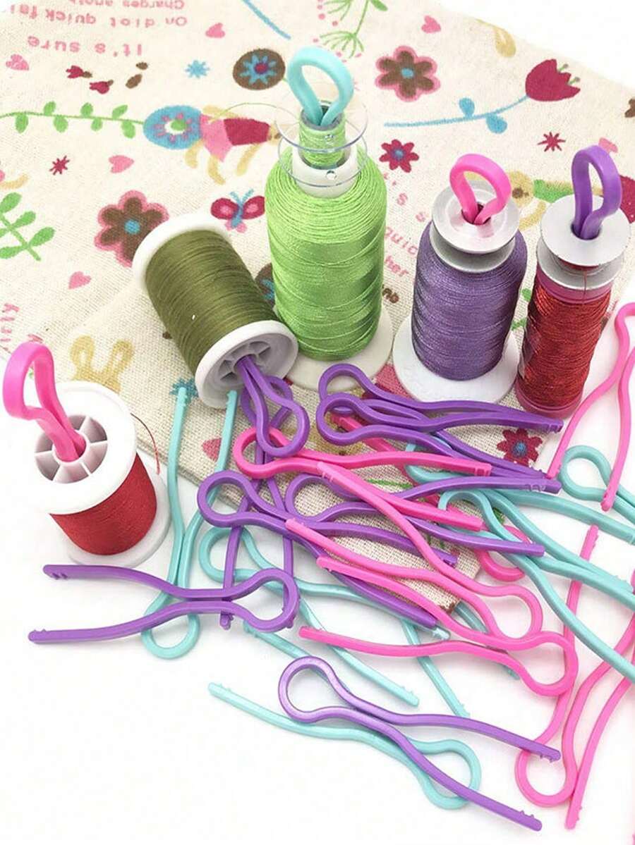40Pcs Random Color Sewing Bobbin Thread Holders Thread Spool Huggers ...