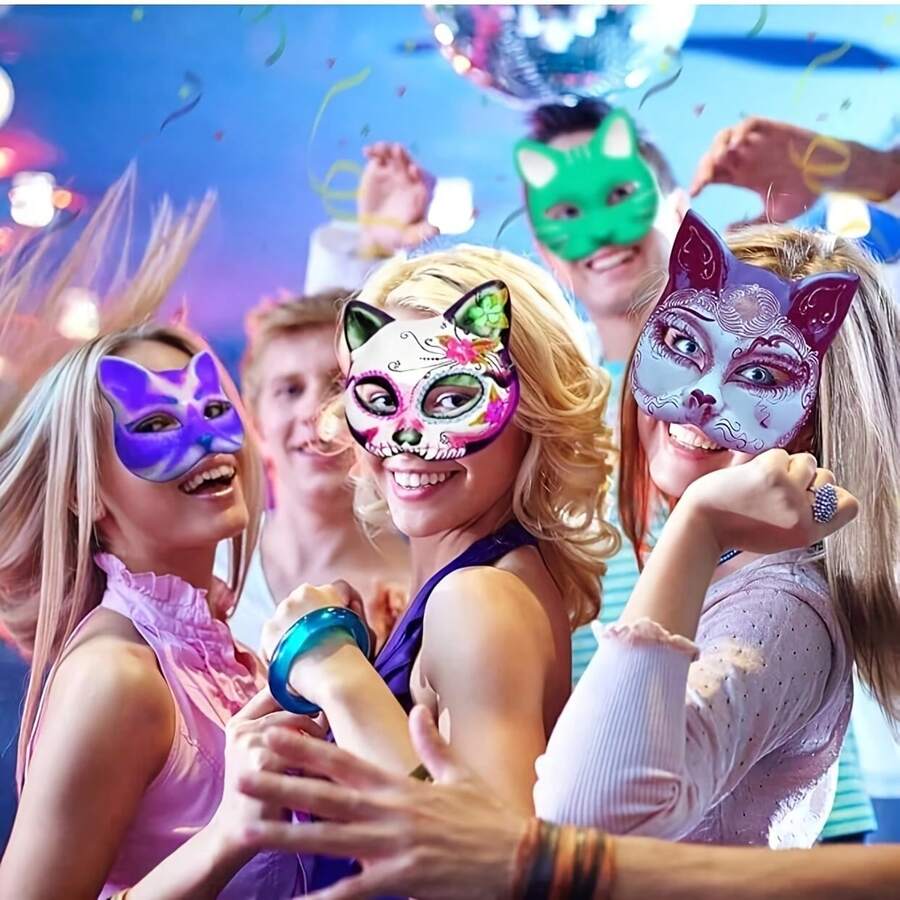 DIY White Paper Fox Mask Fox Blank Animal Dress Up Mask Plain ...