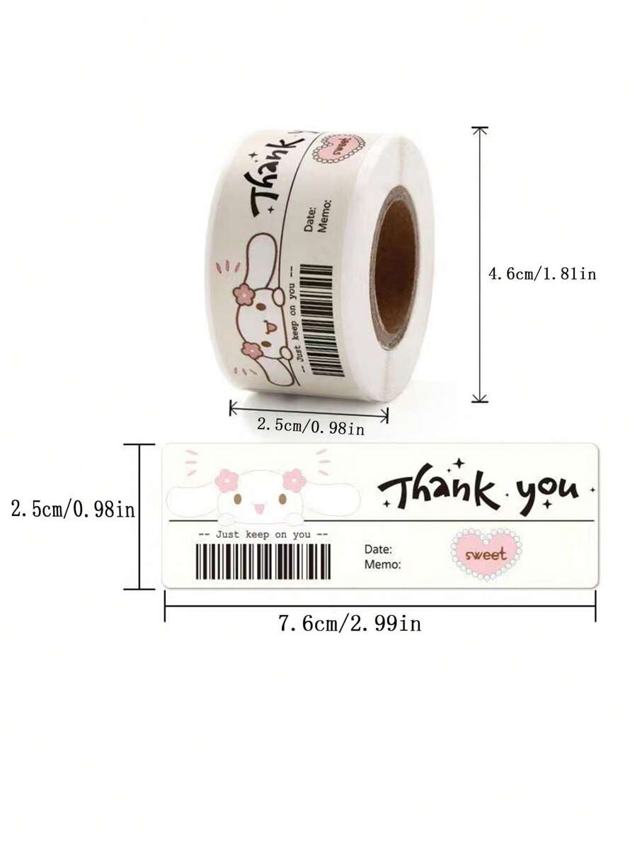 Sanrio 1PC Sanrio Long Strip Ticket Wind Sealing Stickers 120 Stickers ...