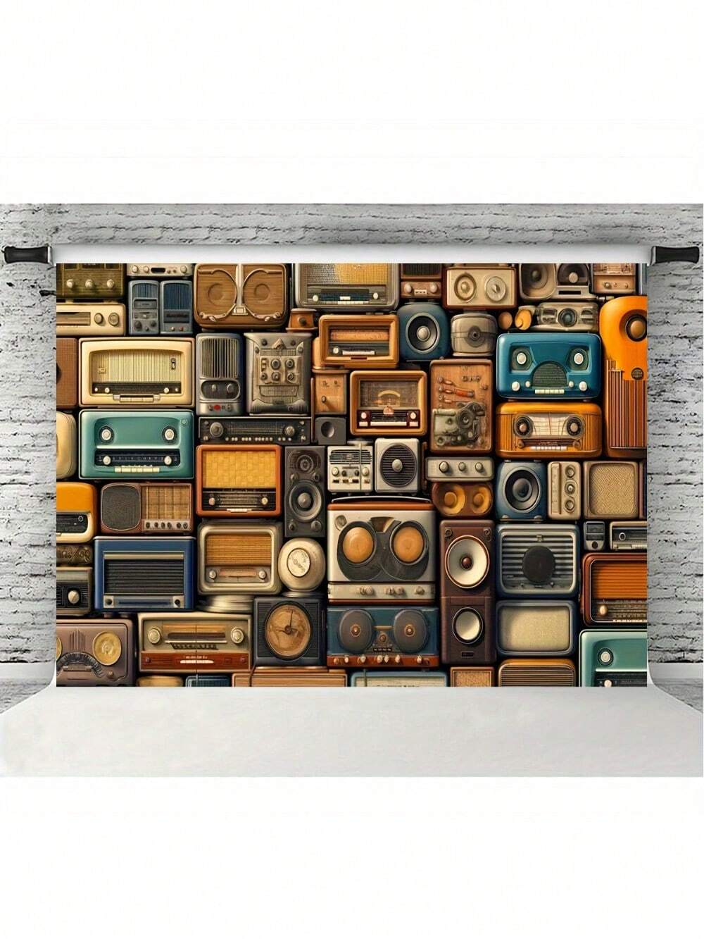 Vintage Audio Equipment Photography Backdrop - 80s Retro Radio And ...