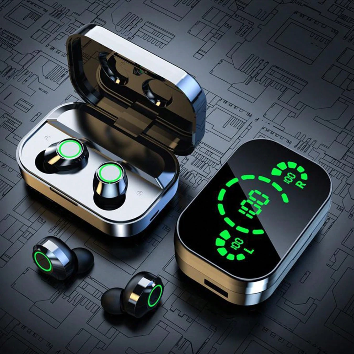 2025 Triple-Screen Smart Wireless Earbuds - LED Digital Display ...