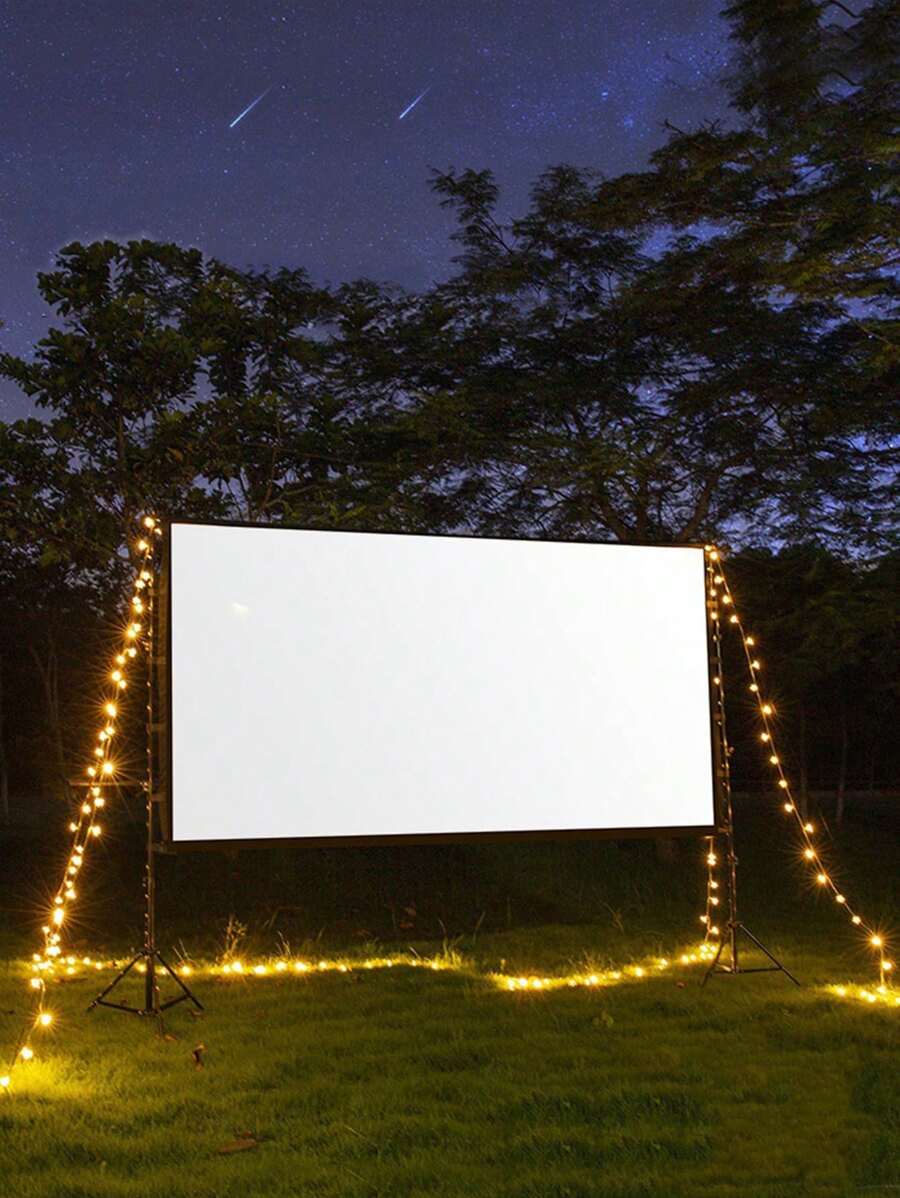 1Pc 53.9in*31.4in Simple Folding Portable Polyester Soft Screen 60 Inch ...