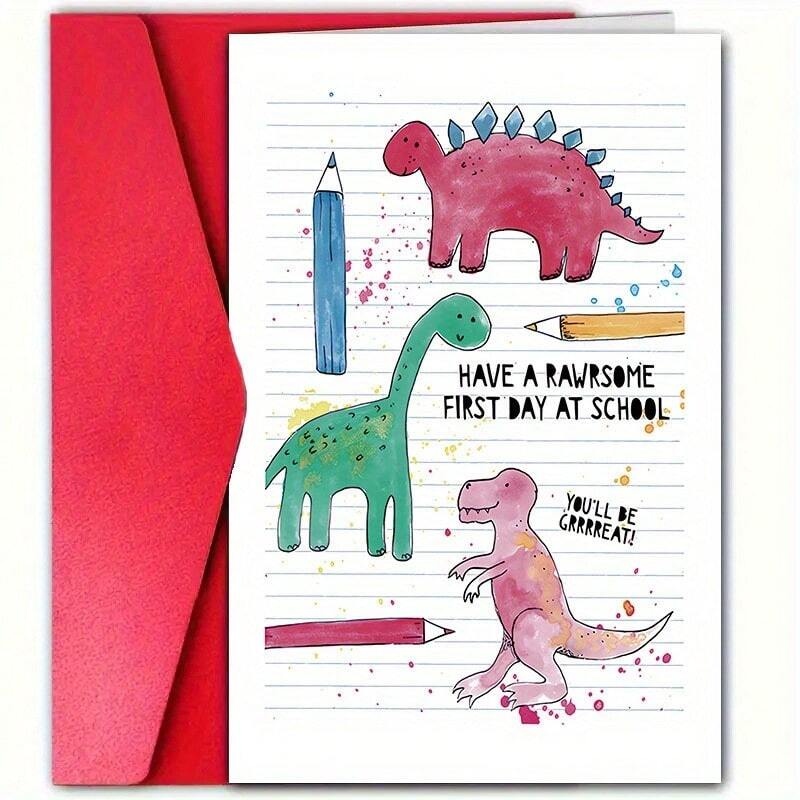 Cute Back-To-Study Greeting Card With Envelope - Perfect For Students ...