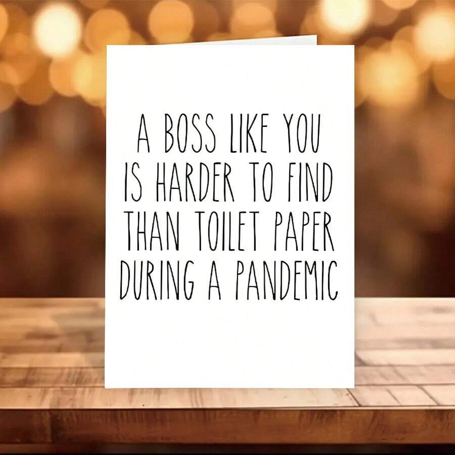 1pc Funny Boss Appreciation Greeting Card - Unique Happy Boss's Day ...