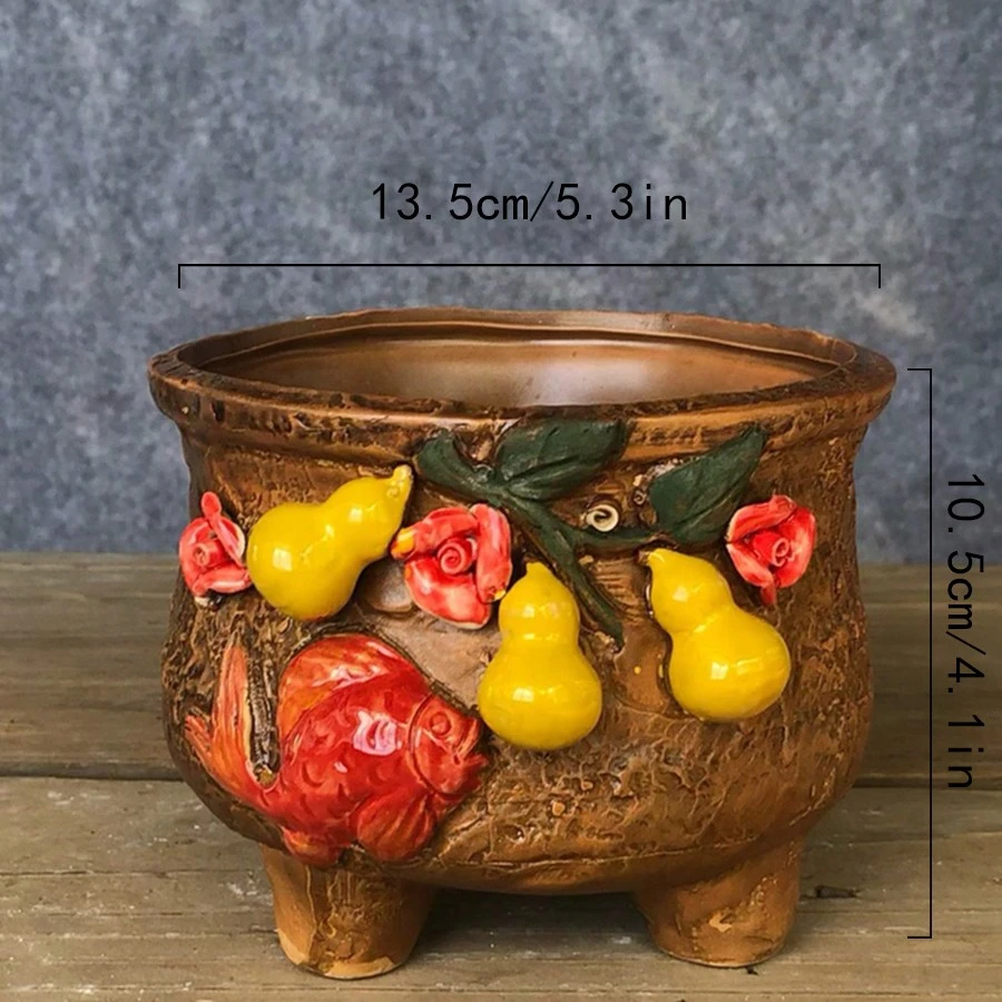 Ceramic Succulent Planter, Creative Minimalist Large Vintage Rough ...