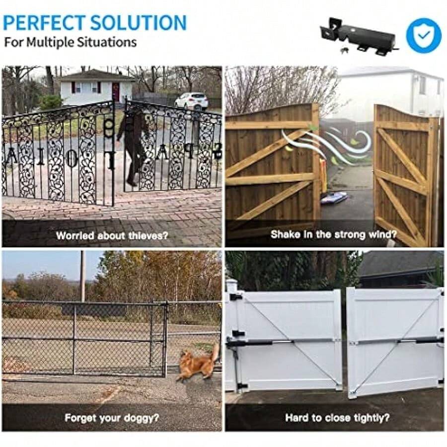 24V Automatic Swing Gate Lock Electric Gate Opener Motor Gate Operator ...