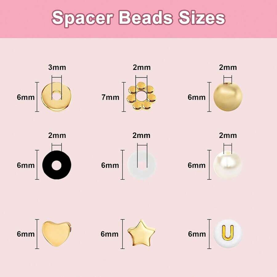 Kids Soft Clay Letter Beads Segment Beads DIY Bracelet Making Cross ...