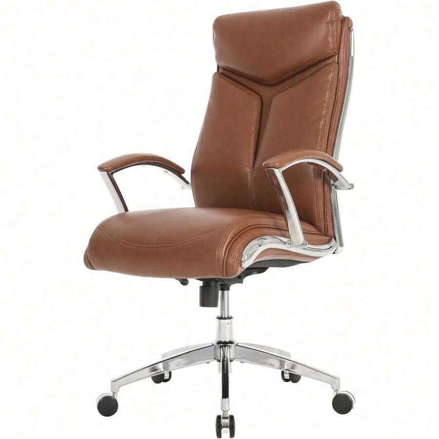ZXCVBNM Modern Comfort Bonded Leather High-Back Executive Office Chair | SHEIN USA
