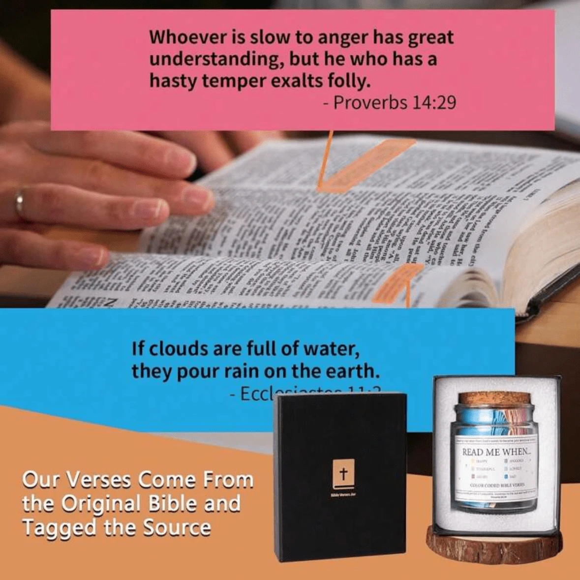 Feelings Bible Verses Jar, Read Me When Bible Verses Jar For Emotions ...