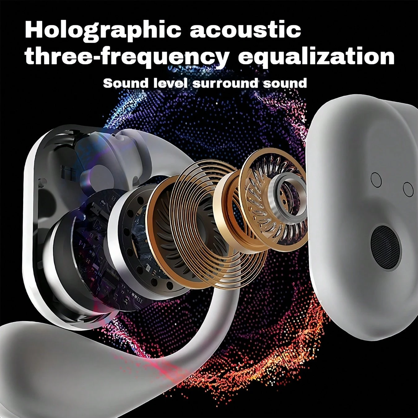 5.4 Wireless Headphones, True Wireless Open Ear Earbuds With Touch ...