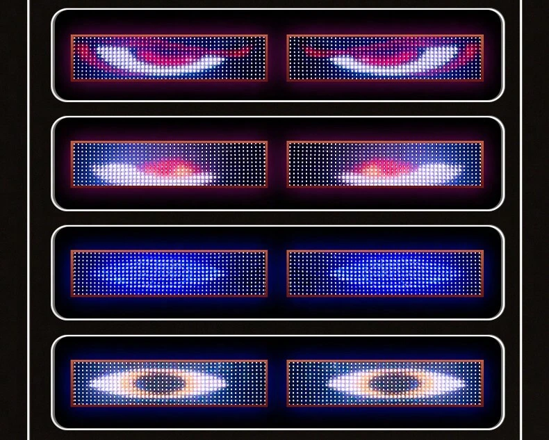 Fccemc Panel de luz LED de píxeles con ojos de diablo para camión o coche, con control remoto ...