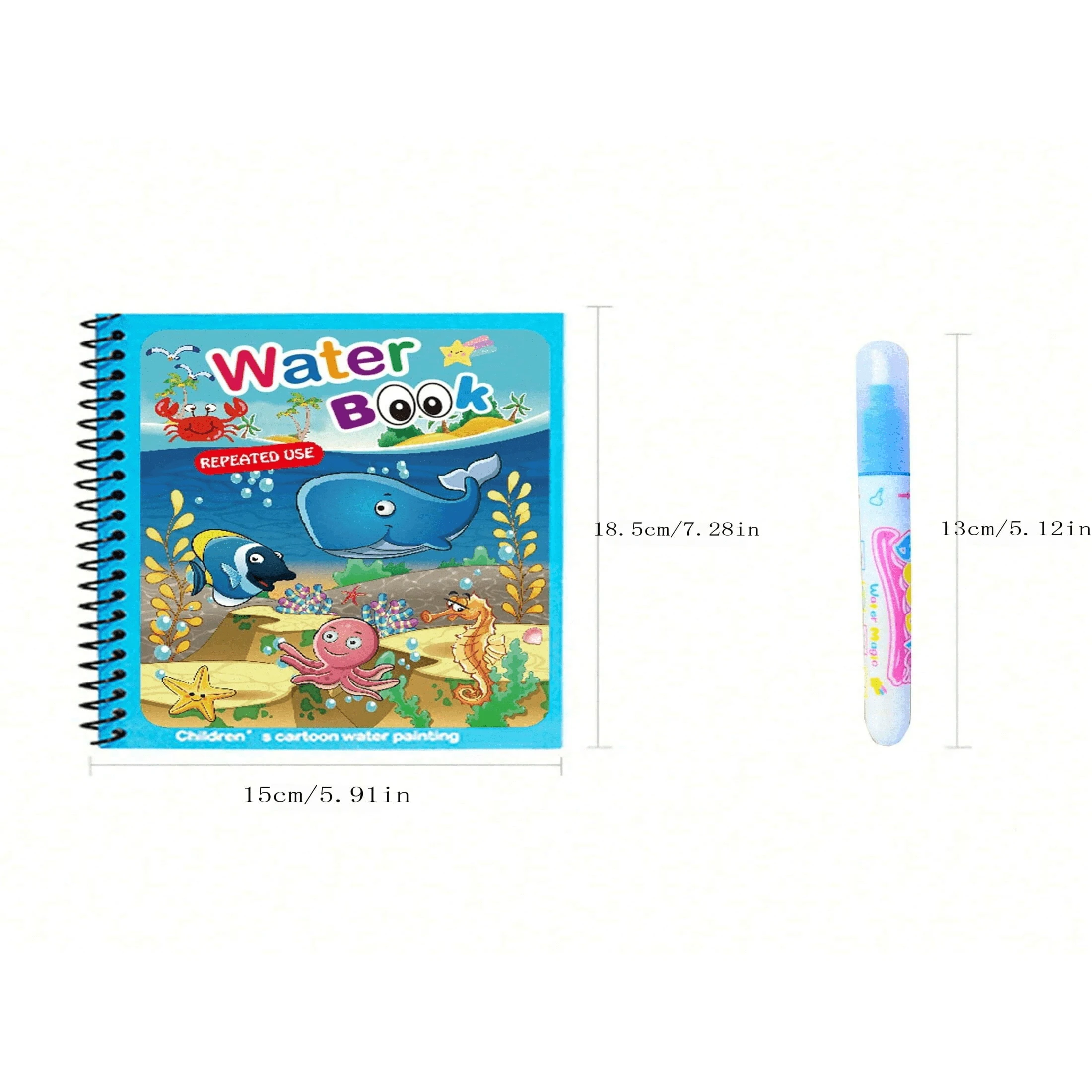 1pc Montessori Water Painting Book Reusable DIY Education Magic Drawing ...