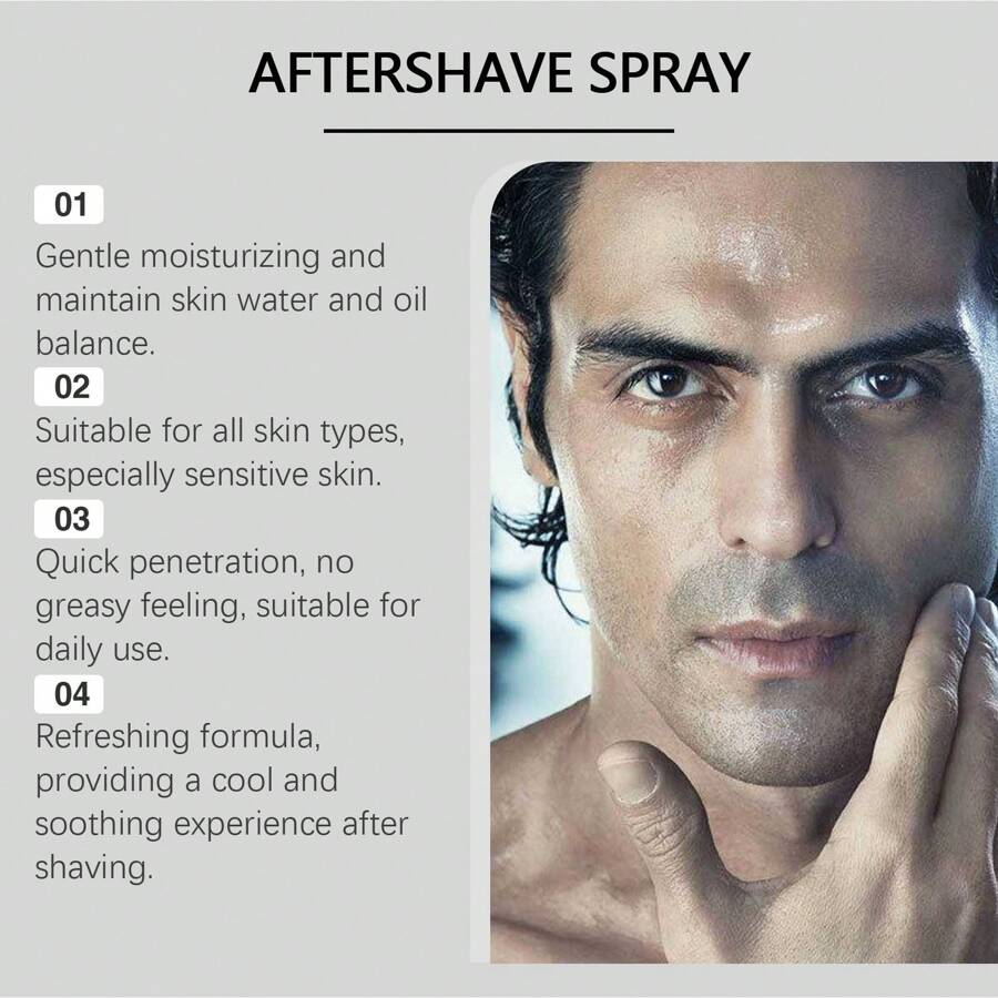 Barber Spray For Men After Shaving 3.38FL.OZ, Beard & Skin Care ...