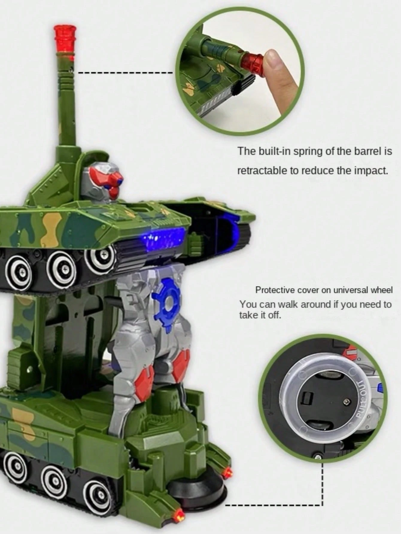 1pc Transforming Tank Toy For Children, Omni-Directional Obstacle ...