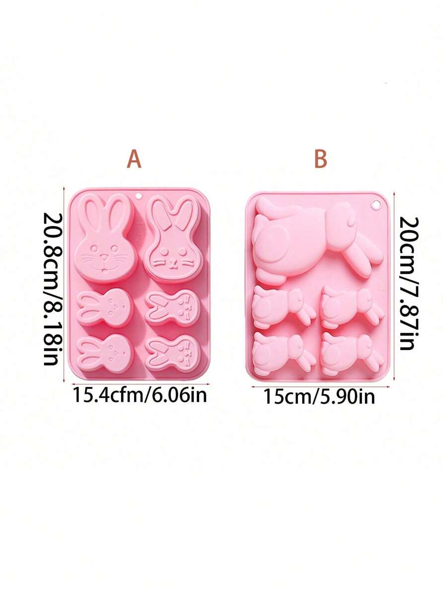 Silicone Bunny Shape Cake Mold Set, Baking Pan For Holiday Cake ...