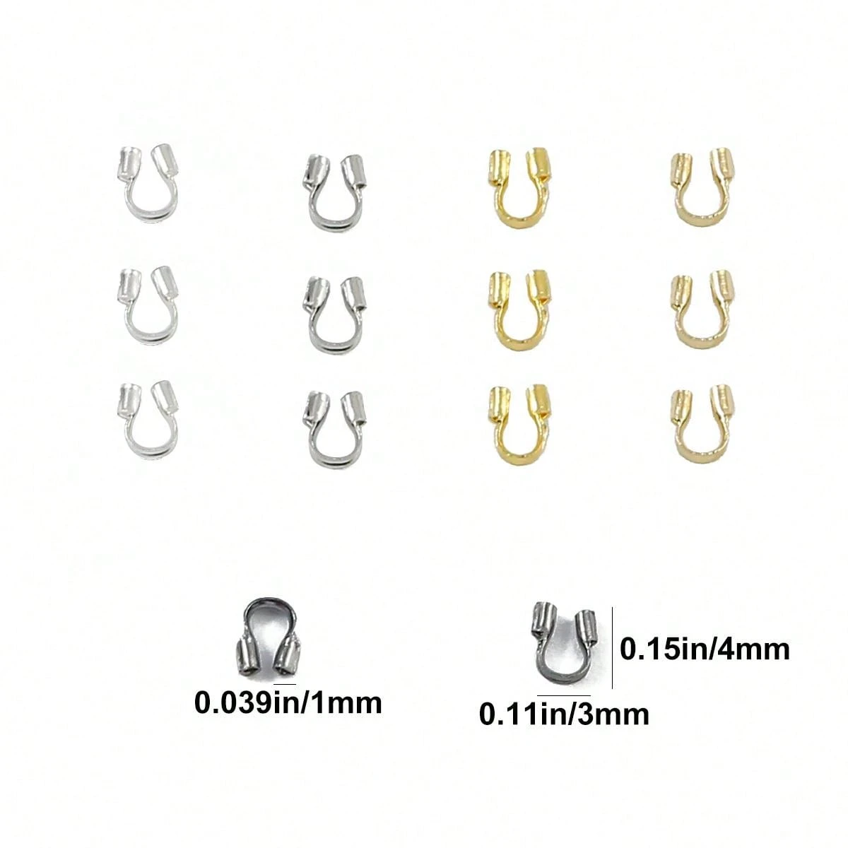 500pcs Copper U-Shape Hooks Connection Clasp For DIY Bracelet, Necklace ...