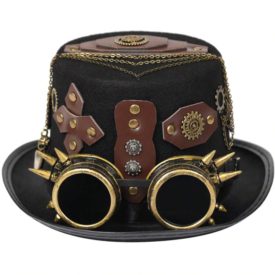 European & American Steampunk Goggles With Removable Gear Rivets ...