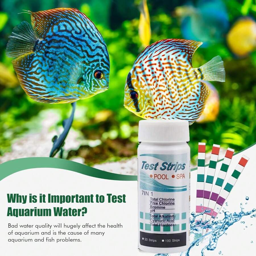 7-In-1 Aquarium Test Strips, Water Quality Test, Multi-Functional ...