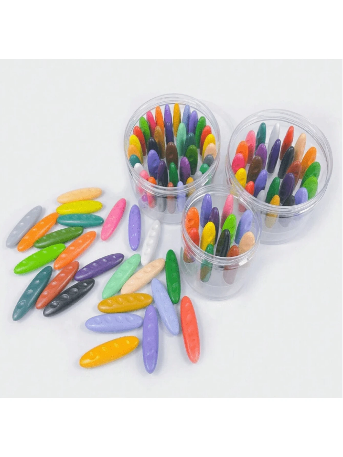 12/24/36pcs/Box Reusable Peanut Shaped Wax Crayons Set, Oval Body ...