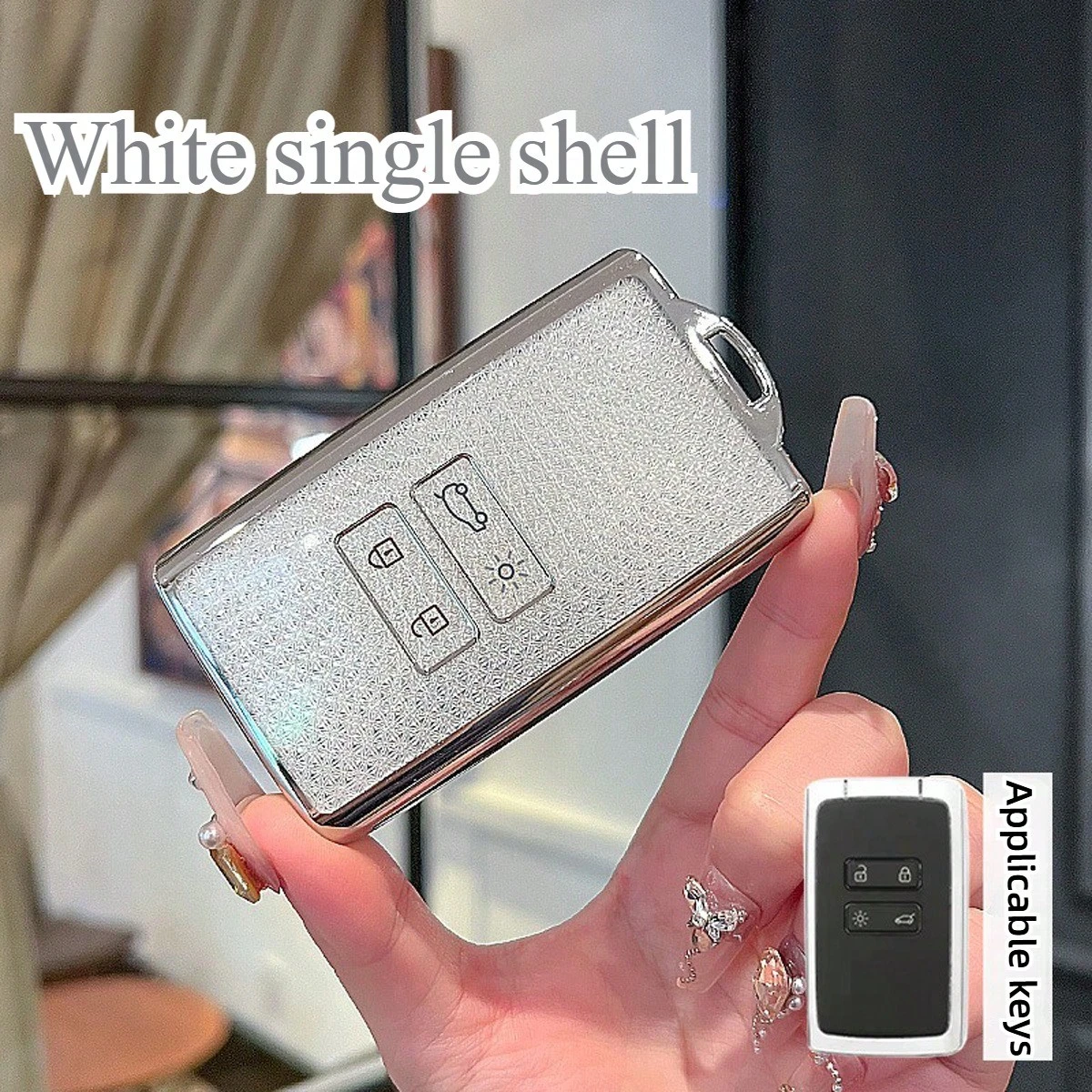 Fashion 4 Buttons TPU Car Key Cover, Fit For Renault Captur Koleos ...