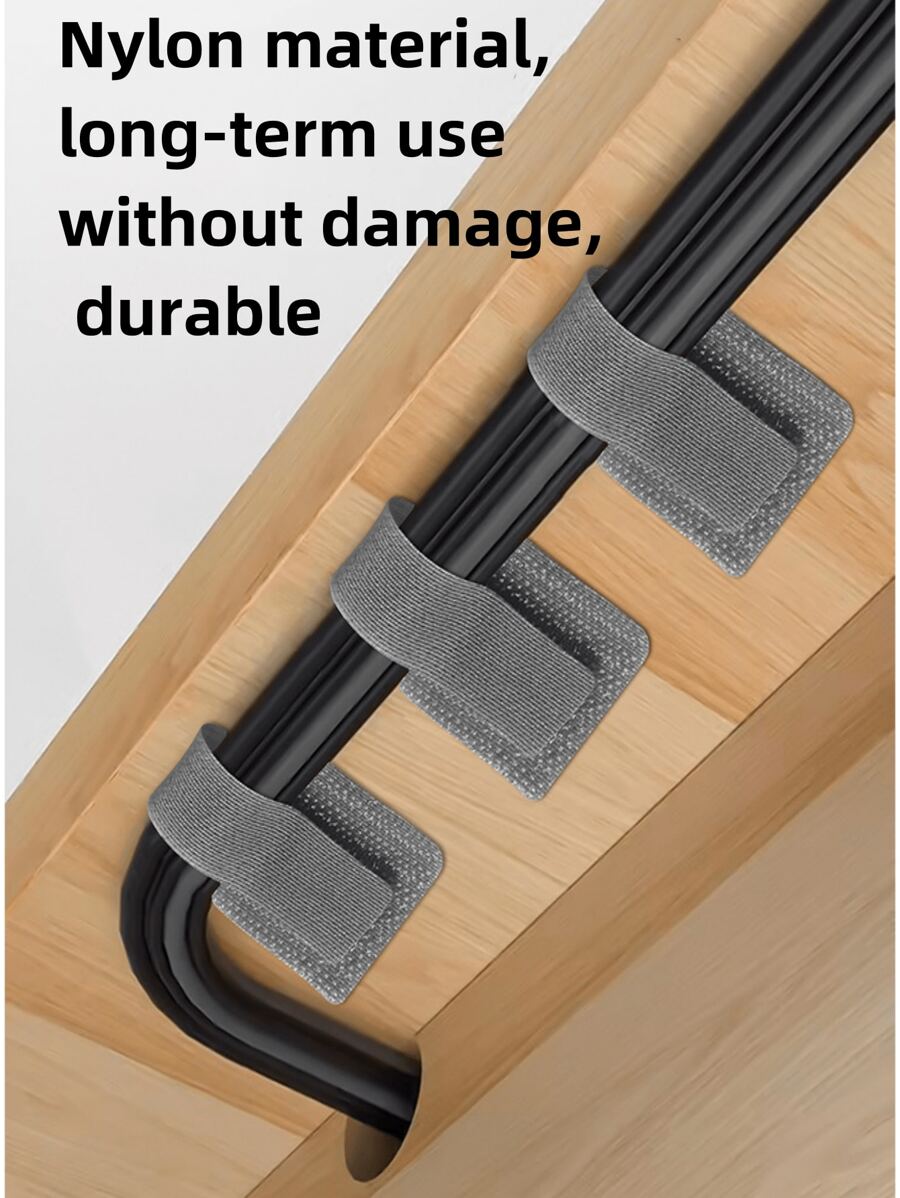 10pcs Nylon Cable Clips - Strong Adhesive Wire Organizer For Desk, Wall ...